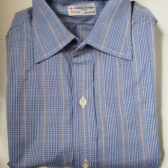 Turnbull & Asser | Shirts | Turnbull Asser Blue Cotton Dress Shirt 45 ...